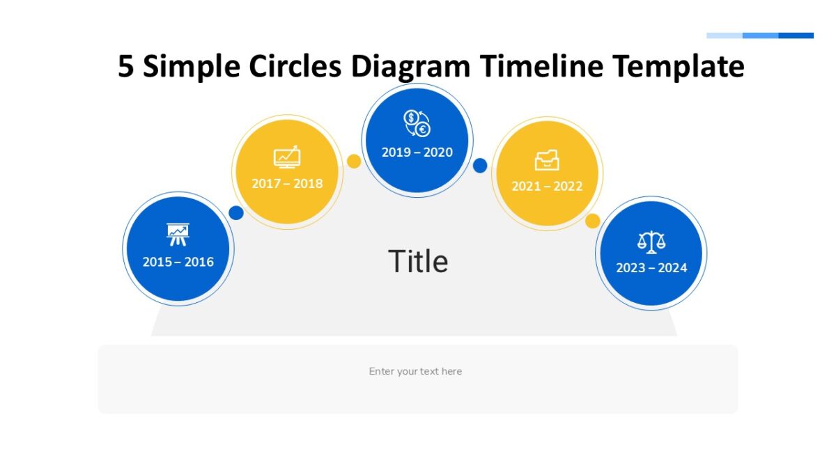 5 Simple Circles Diagram Timeline Template - PPTUniverse