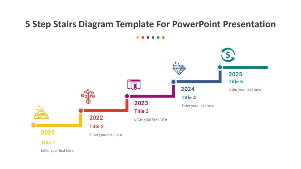 5 Step Stairs Diagram Template For PowerPoint Presentation - PPTUniverse
