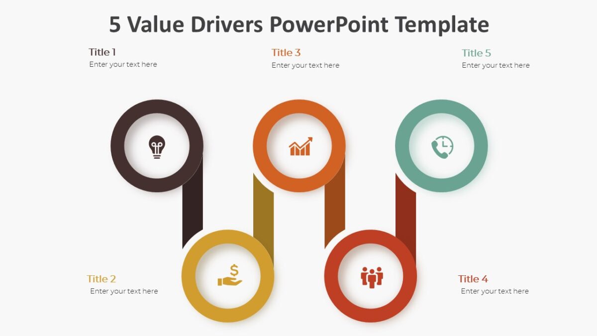 5 Value Drivers PowerPoint Template - PPTUniverse