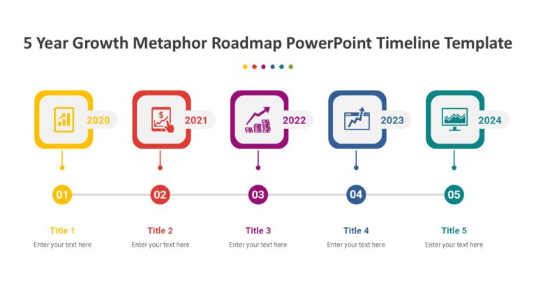 5 Year Growth Metaphor Roadmap PowerPoint Timeline Template - PPTUniverse