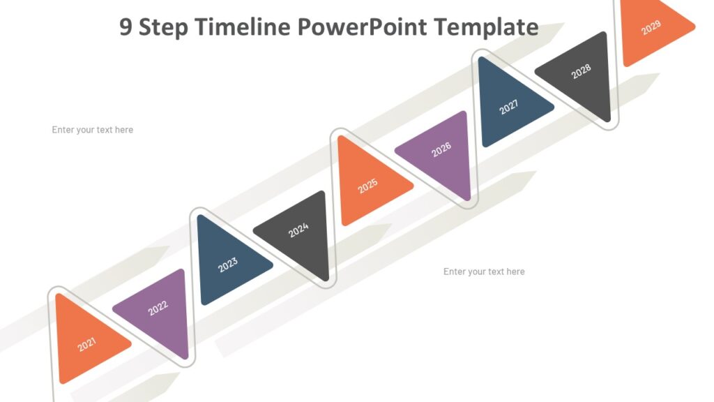 9 Step Timeline PowerPoint Template - PPTUniverse