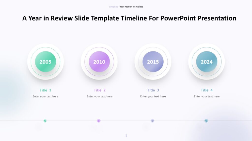 A Year in Review Slide Template Timeline For PowerPoint Presentation ...