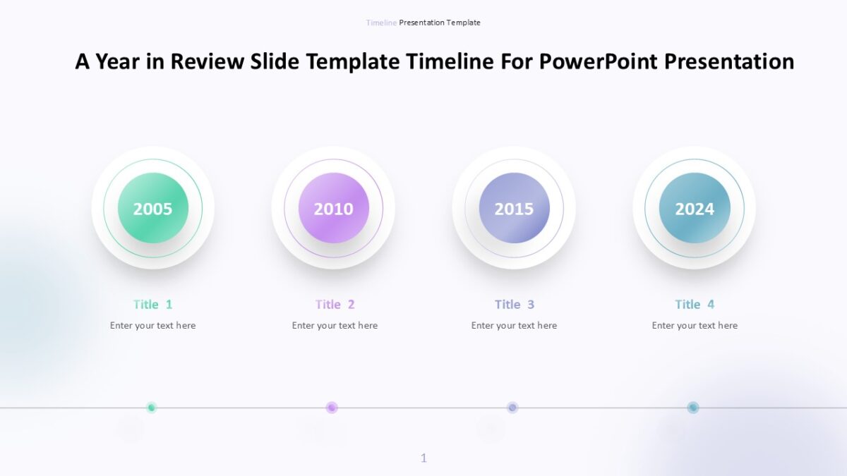 A Year in Review Slide Template Timeline For PowerPoint Presentation ...