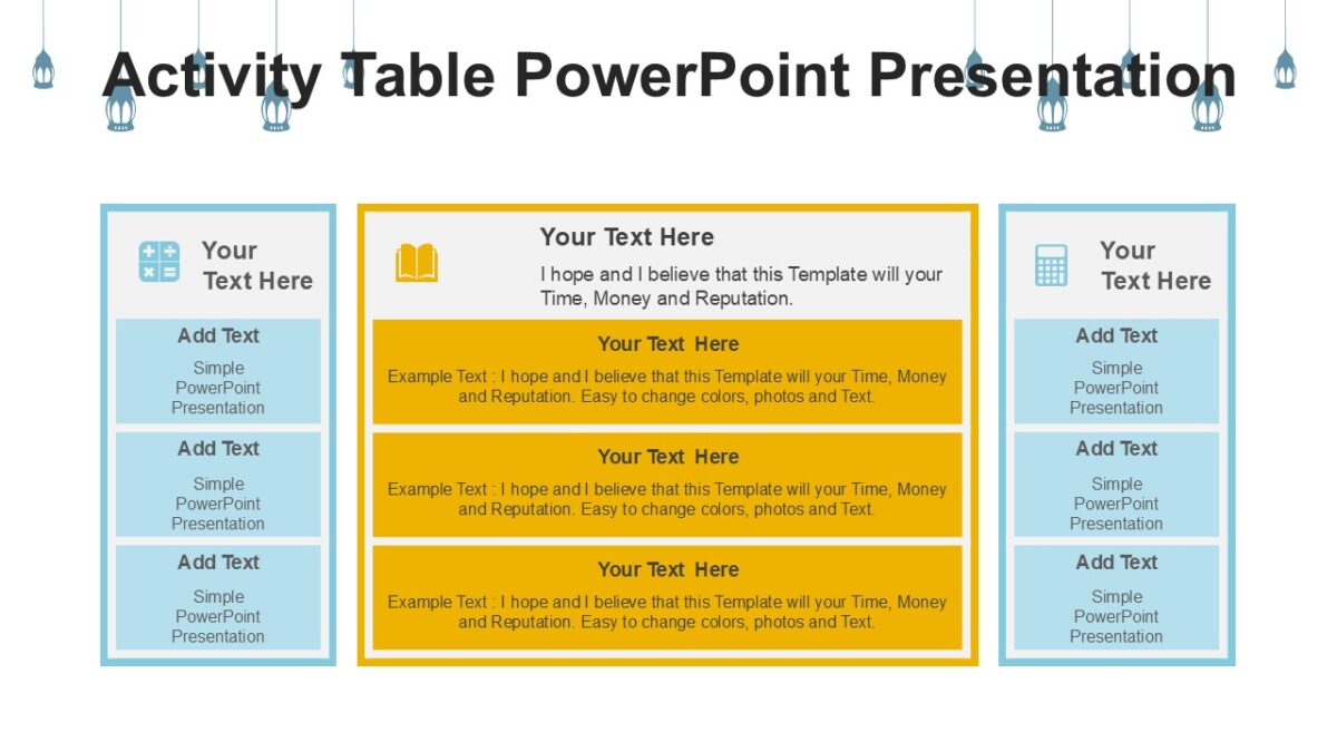 Activity Table PowerPoint Presentation - PPTUniverse