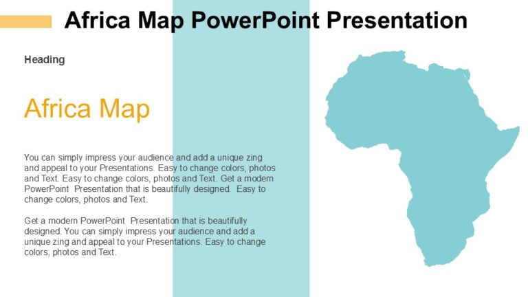 Africa Map PowerPoint Presentation : 100% Editable PPTx