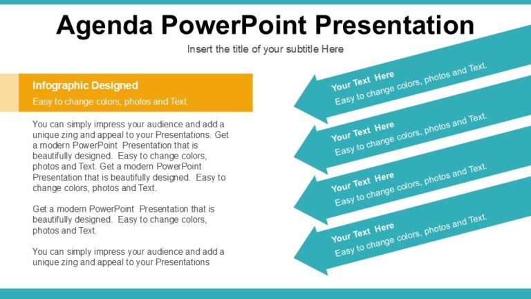 Agenda PowerPoint Presentation : 100% Editable PPTx