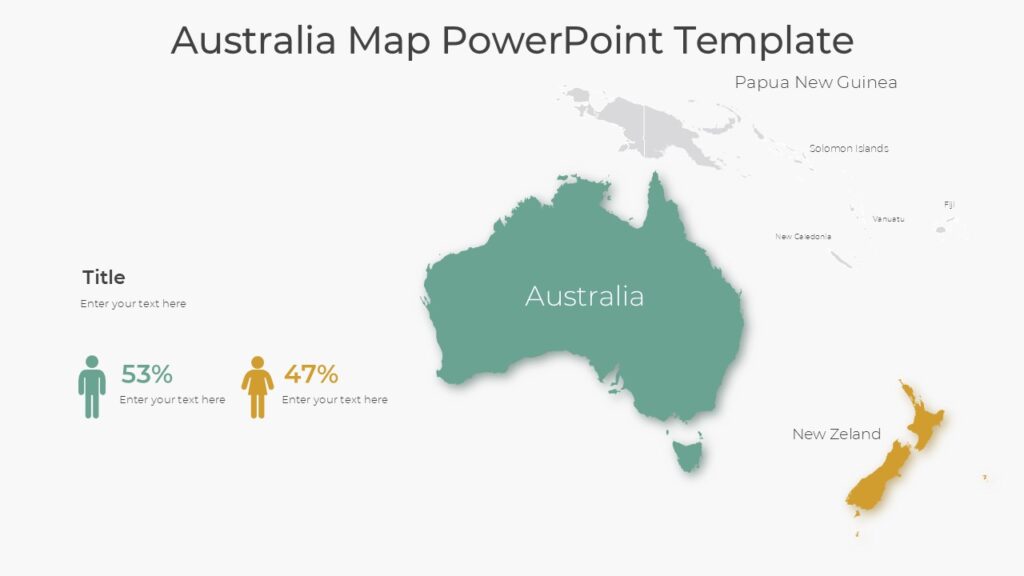 Australia Map PowerPoint Template : 100% Editable PPTx