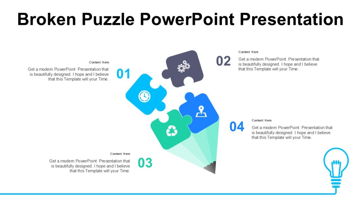 Broken Puzzle PowerPoint Presentation : 100% Editable PPTx