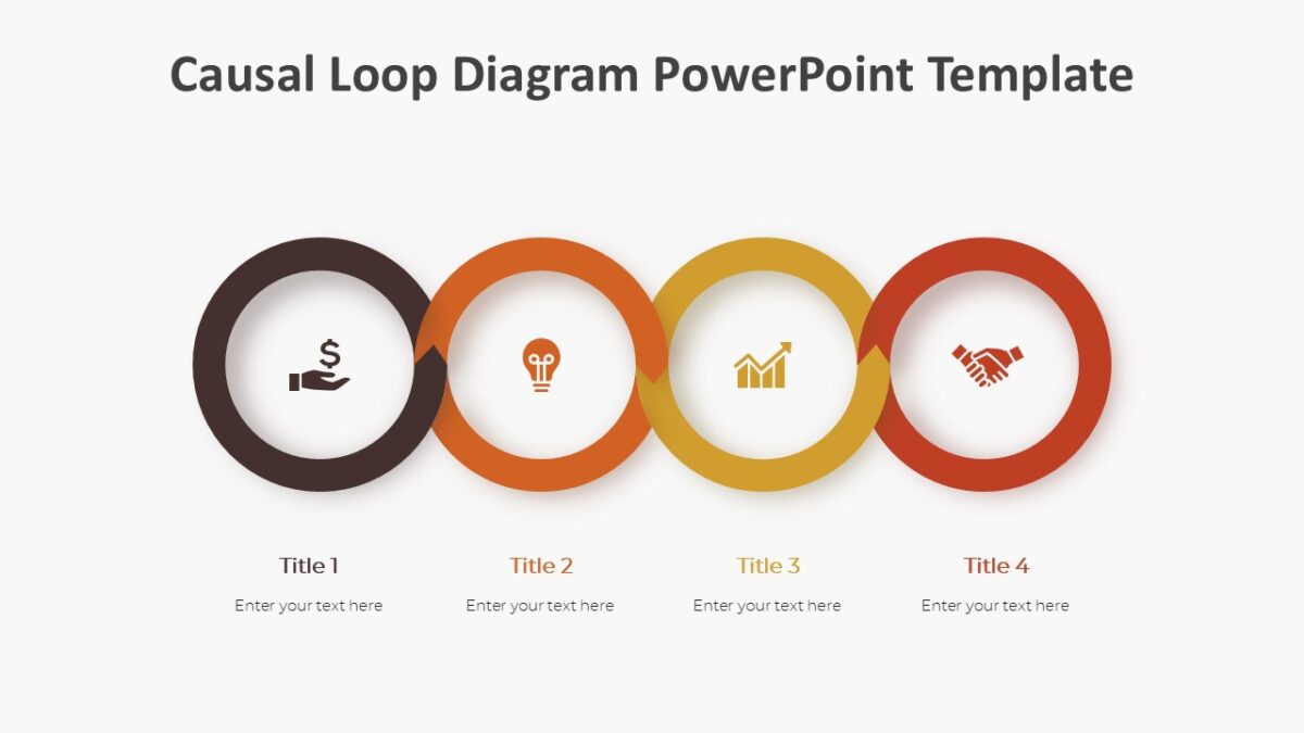 Causal Loop Diagram PowerPoint Template : 100% Editable PPTx