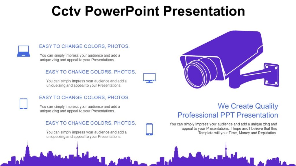 Cctv PowerPoint Presentation : 100% Editable PPTx