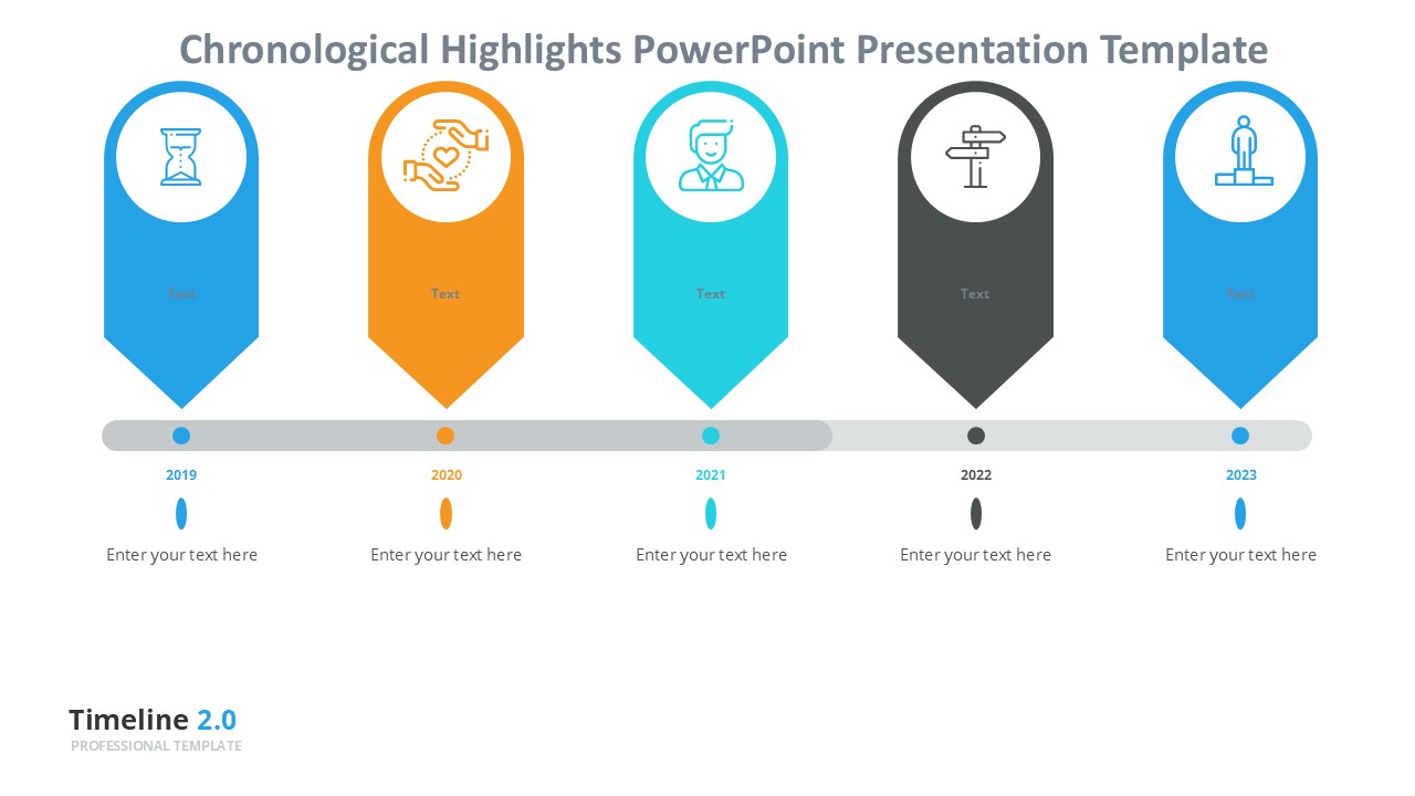 Chronological Highlights PowerPoint Presentation Template - PPTUniverse