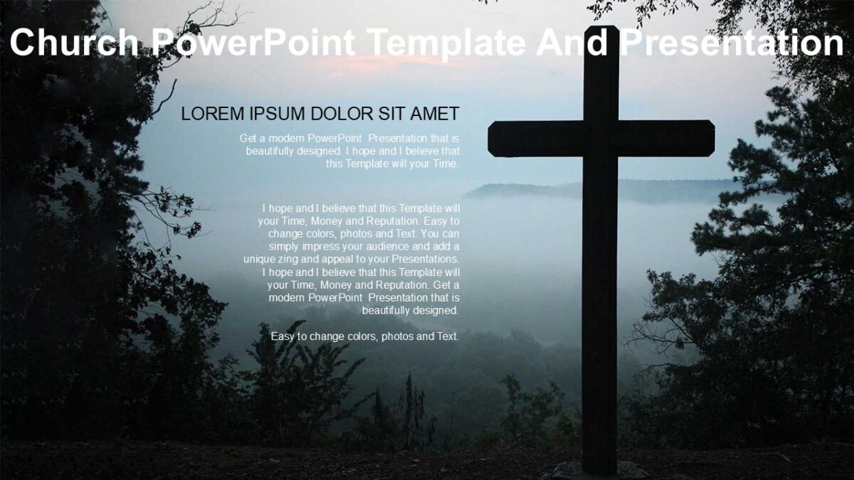 Church PowerPoint Template And Presentation : 100% Editable PPTx