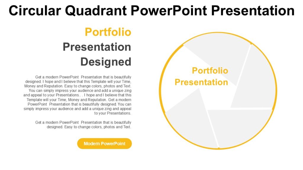 Circular Quadrant PowerPoint Presentation - PPTUniverse