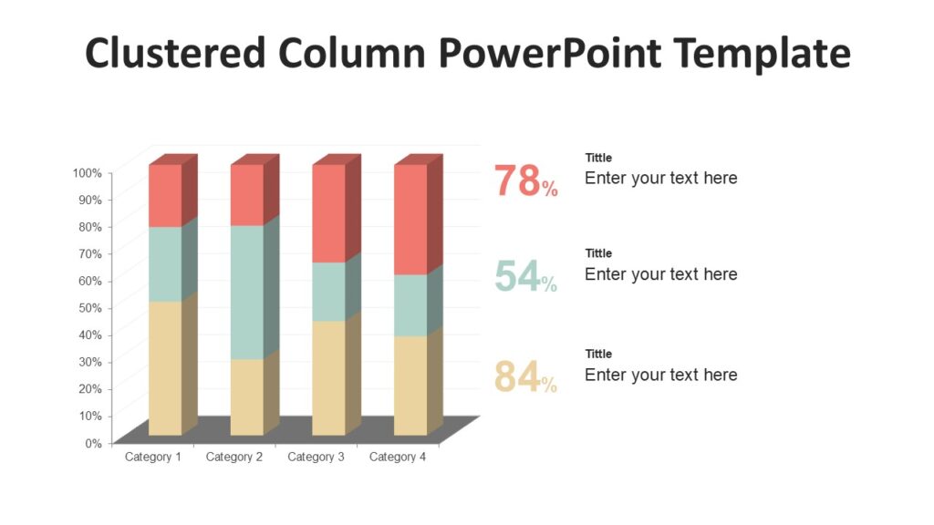 Clustered Column PowerPoint Template - PPTUniverse