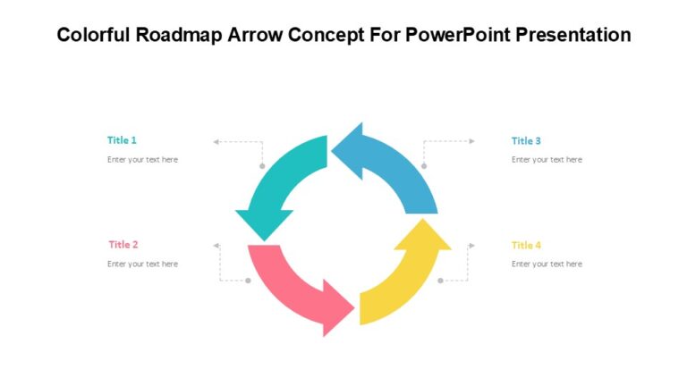 Colorful Roadmap Arrow Concept For PowerPoint Presentation - PPTUniverse