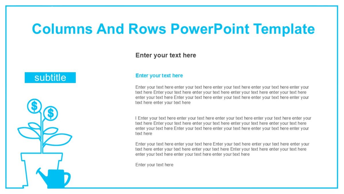 Columns And Rows PowerPoint Template - PPTUniverse