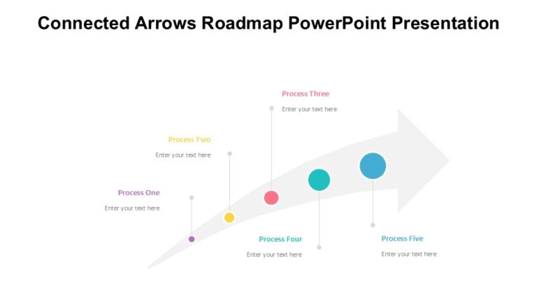 Connected Arrows Roadmap PowerPoint Presentation - PPTUniverse