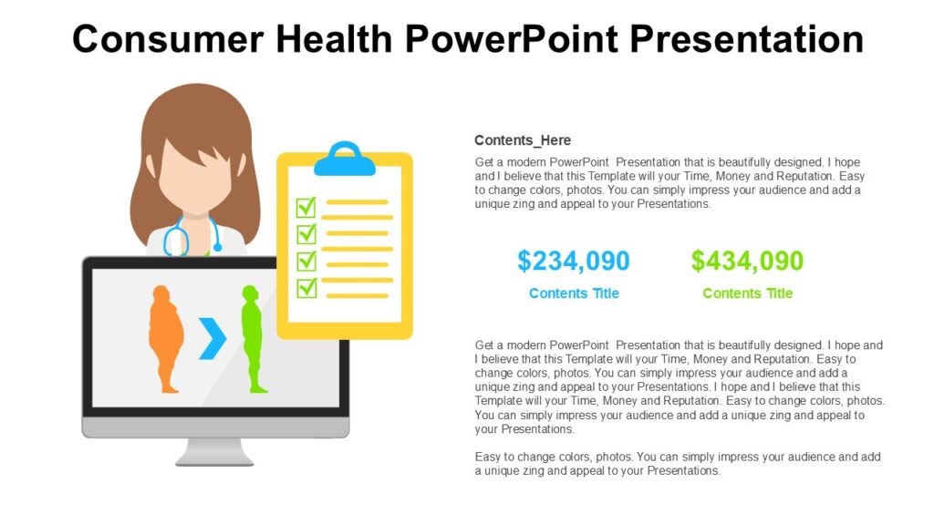 Consumer Health PowerPoint Presentation : 100% Editable PPTx