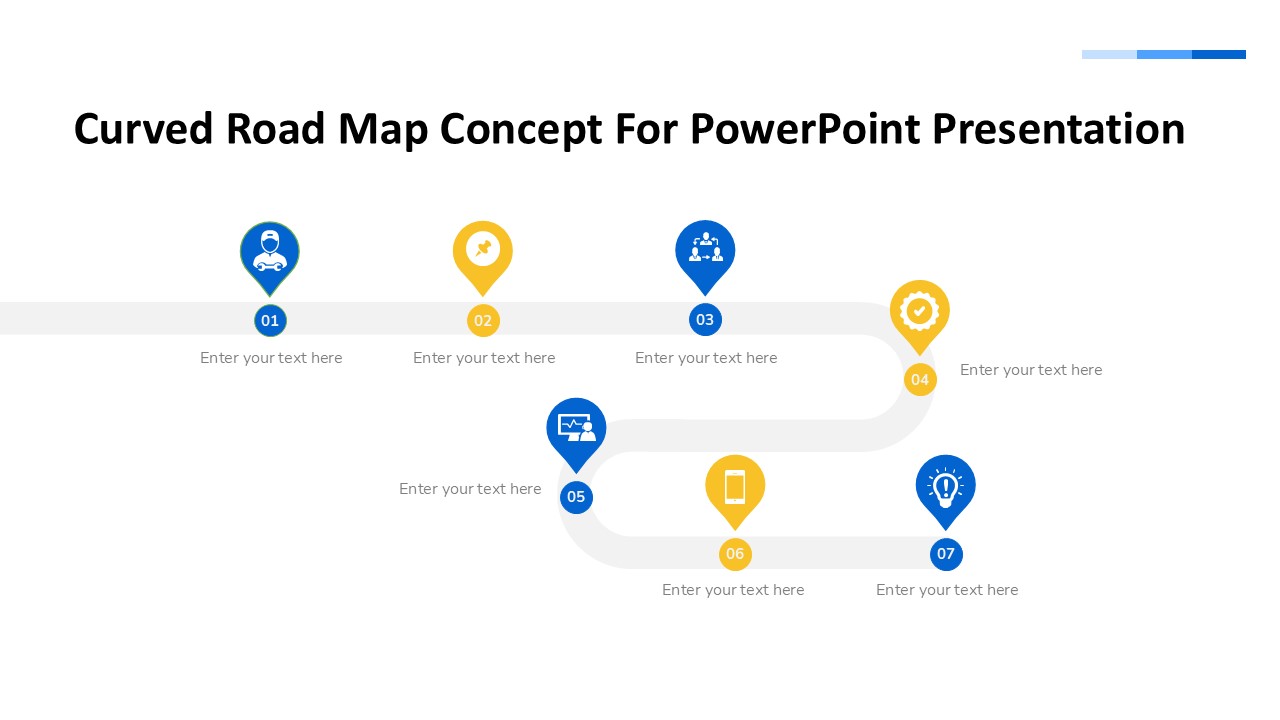 Curved Road Map Concept For PowerPoint Presentation - PPTUniverse