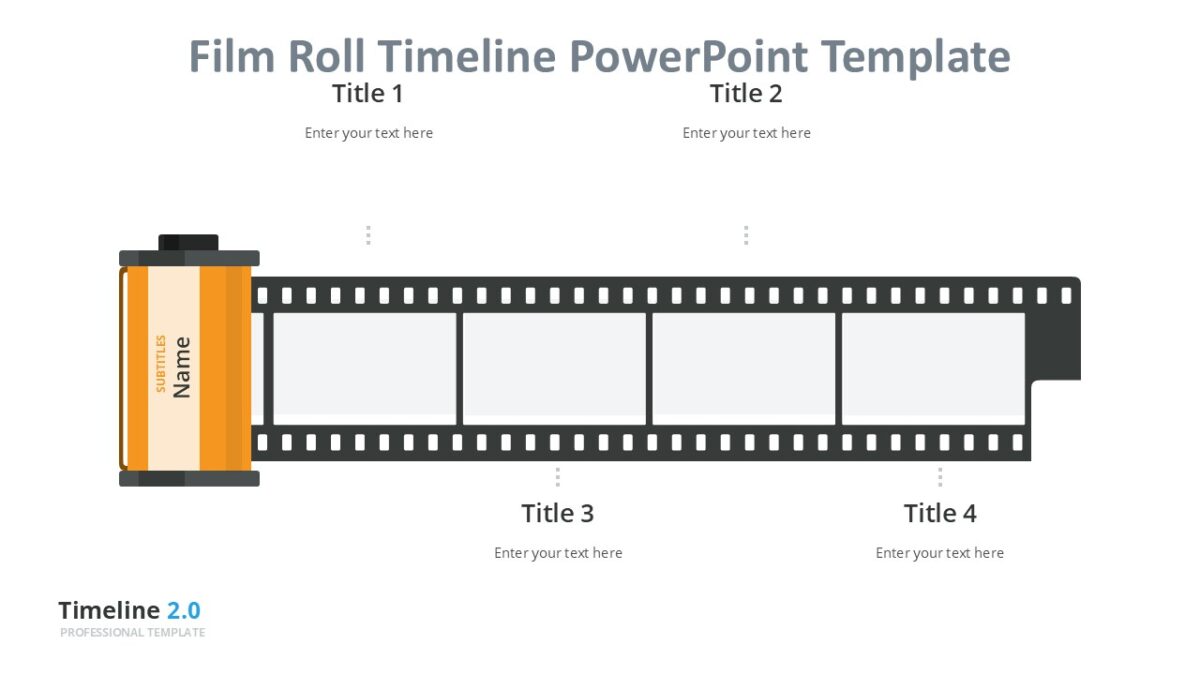 Film Roll Timeline PowerPoint Template - PPTUniverse