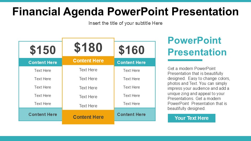 Financial Agenda PowerPoint Presentation - PPTUniverse