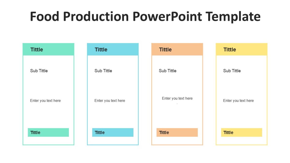 Food Production PowerPoint Template : 100% Editable PPTx