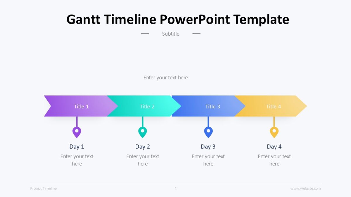 Gantt Timeline PowerPoint Template - PPTUniverse