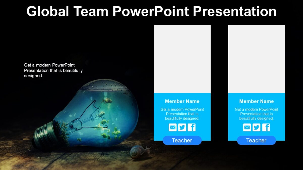 Global Team PowerPoint Presentation : 100% Editable PPTx