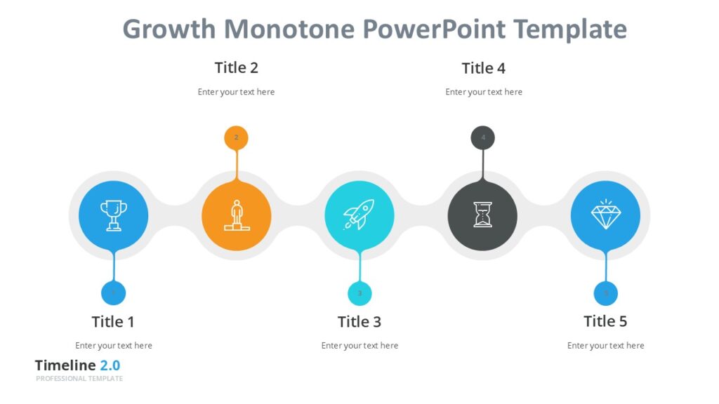 Growth Monotone PowerPoint Template - PPTUniverse