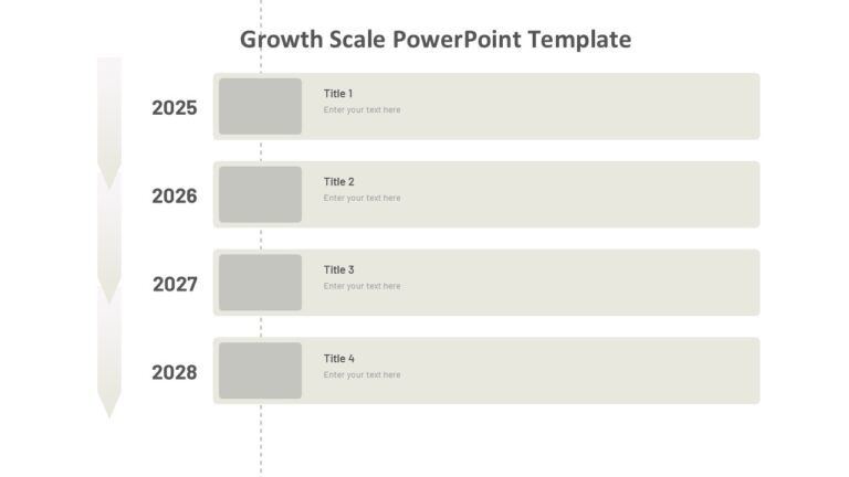 Growth Scale PowerPoint Template - PPTUniverse