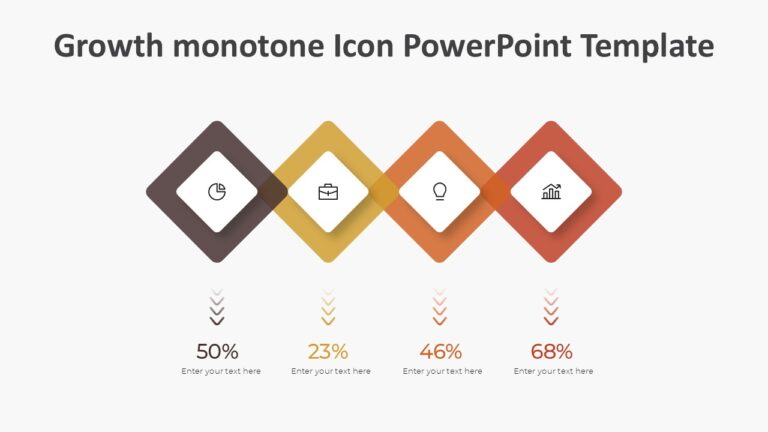 Growth monotone Icon PowerPoint Template - PPTUniverse