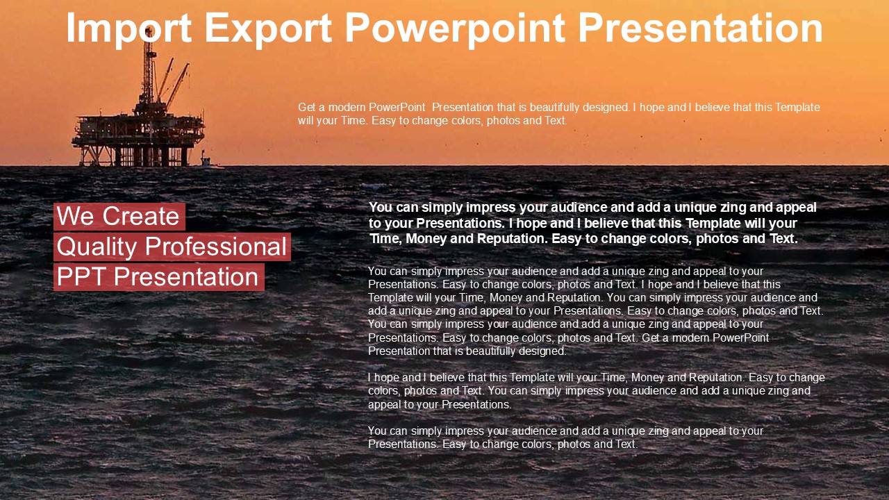 Import Export Powerpoint Presentation - PPTUniverse
