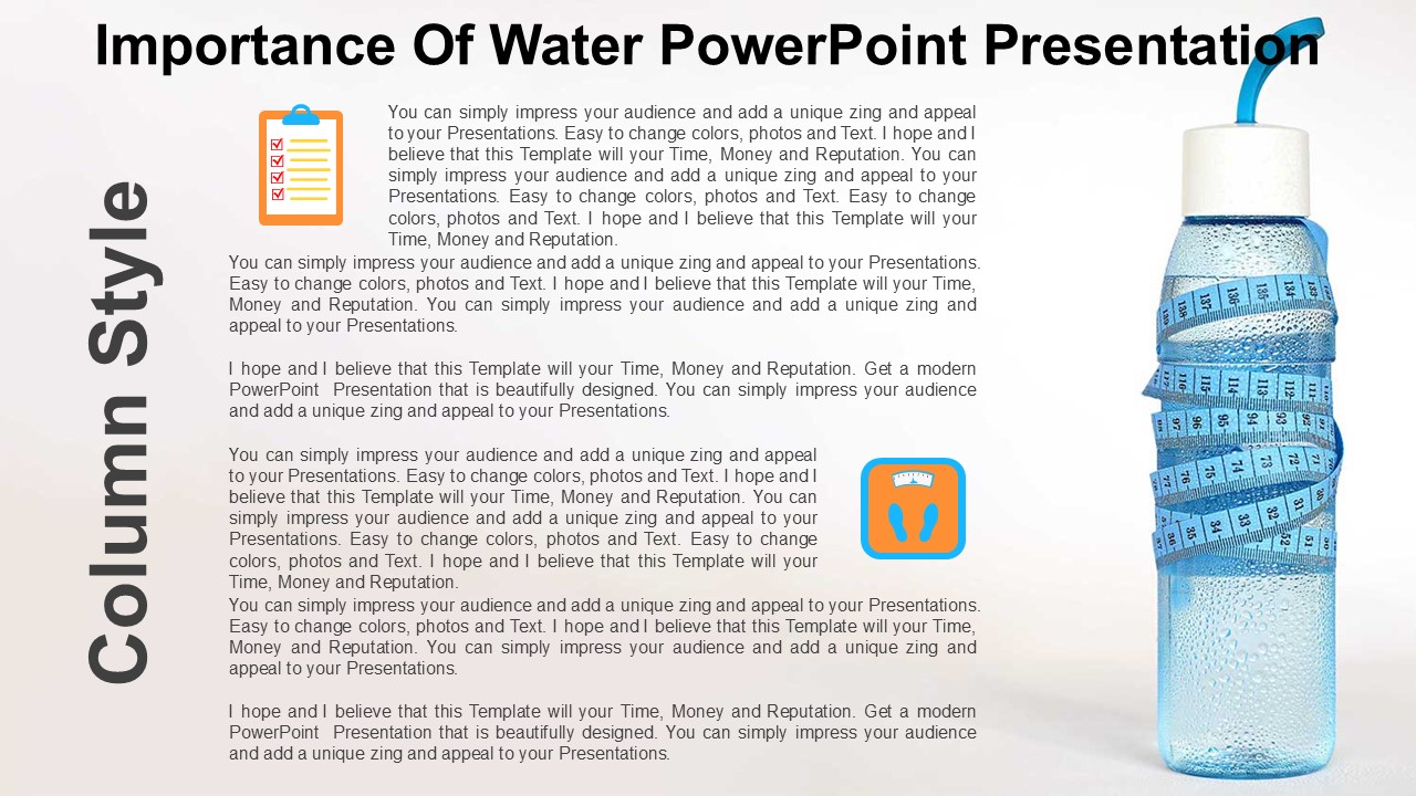 Importance Of Water PowerPoint Presentation - PPTUniverse
