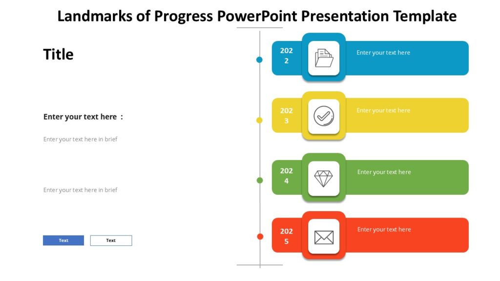Landmarks of Progress PowerPoint Presentation Template - PPTUniverse