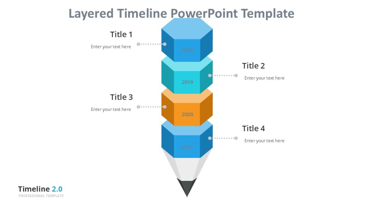 Layered Timeline PowerPoint Template : 100% Editable PPTx
