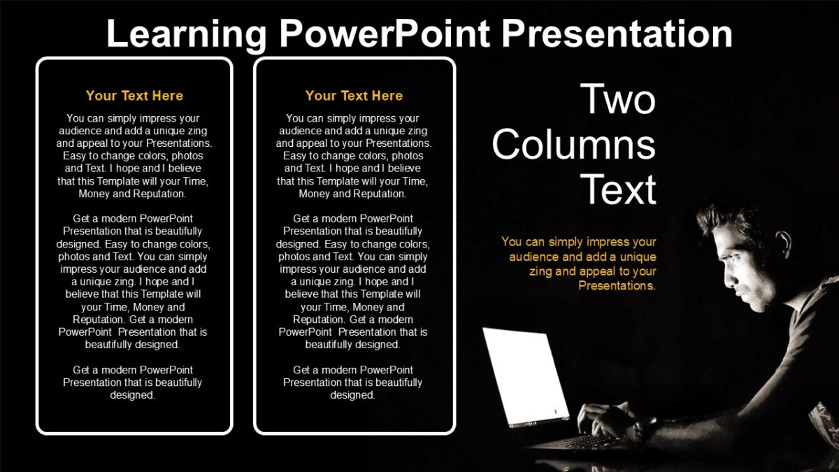 Learning PowerPoint Presentation : 100% Editable PPTx