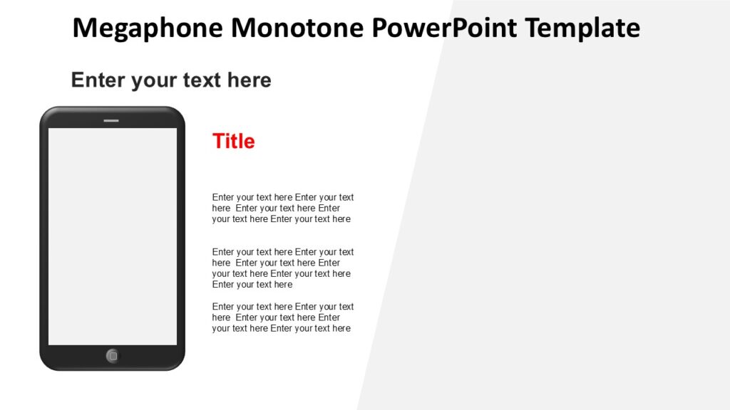 Megaphone Monotone PowerPoint Template - PPTUniverse