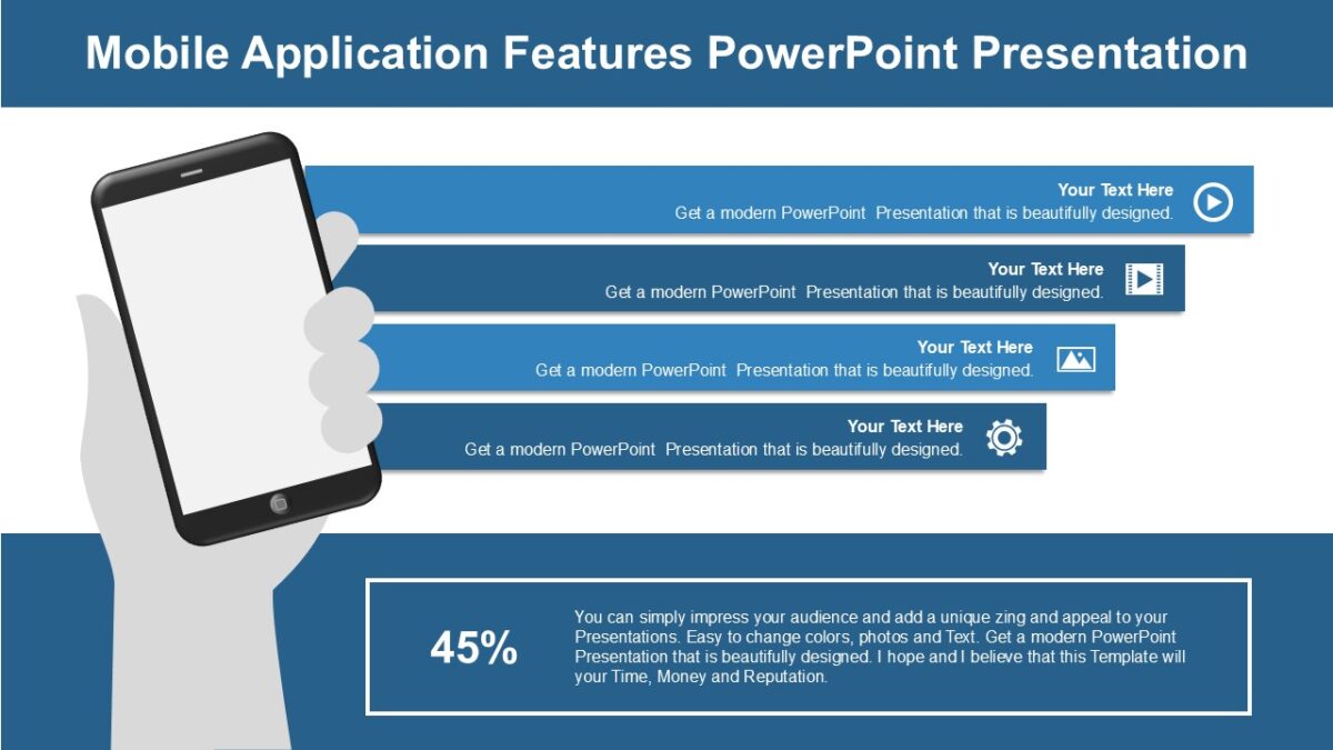 Mobile Application Features PowerPoint Presentation - PPTUniverse