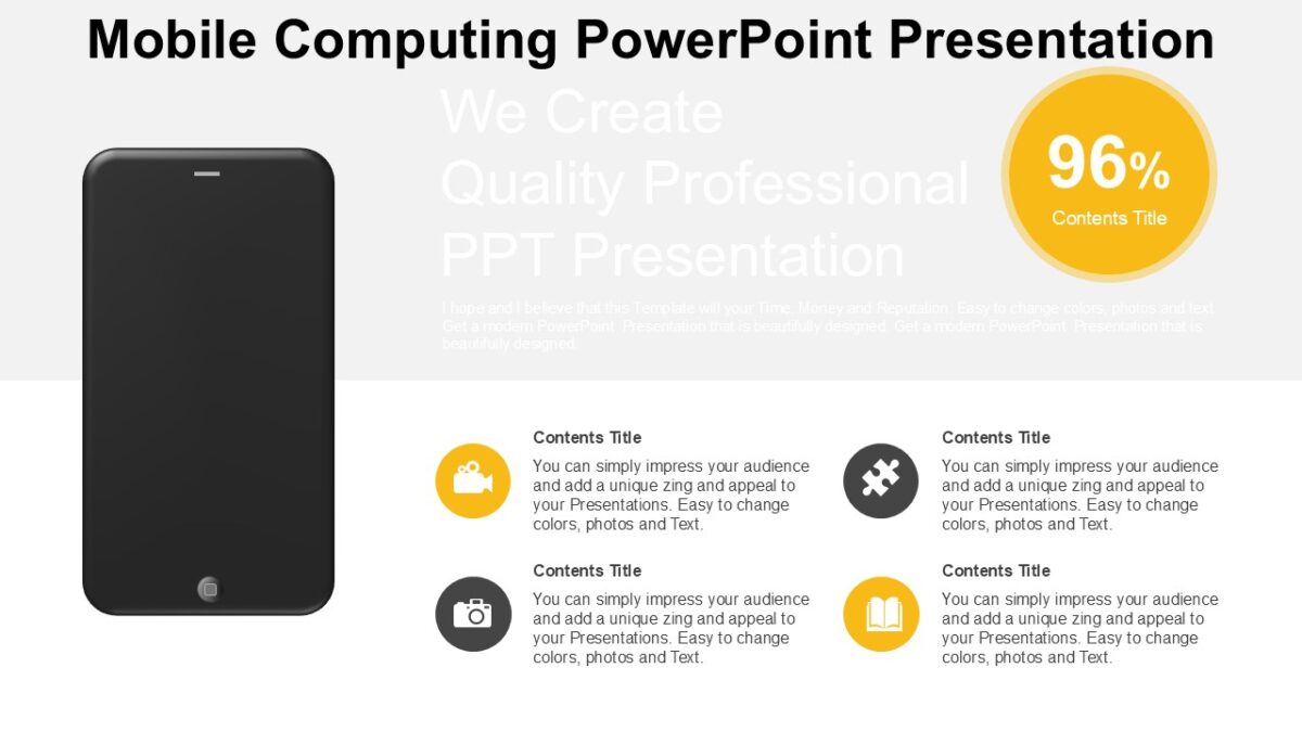 Mobile Computing PowerPoint Presentation : 100% Editable PPTx