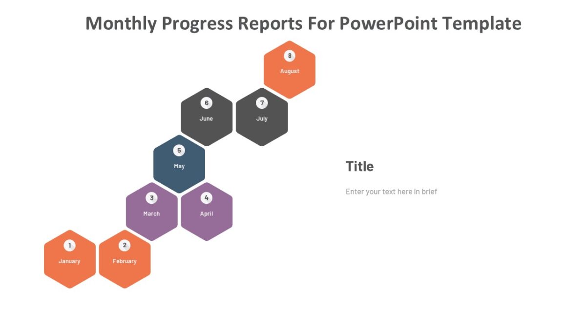 Monthly Progress Reports For PowerPoint Template - PPTUniverse