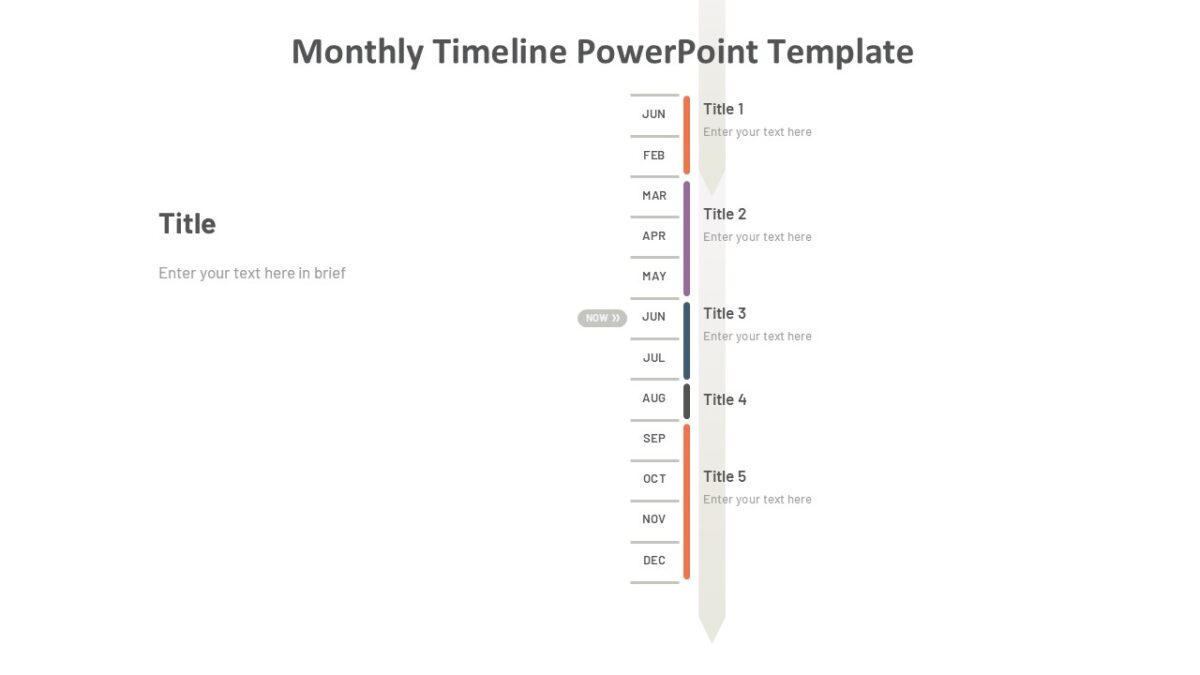 Monthly Timeline PowerPoint Template : 100% Editable PPTx