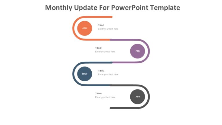 Monthly Update For PowerPoint Template : 100% Editable PPTx