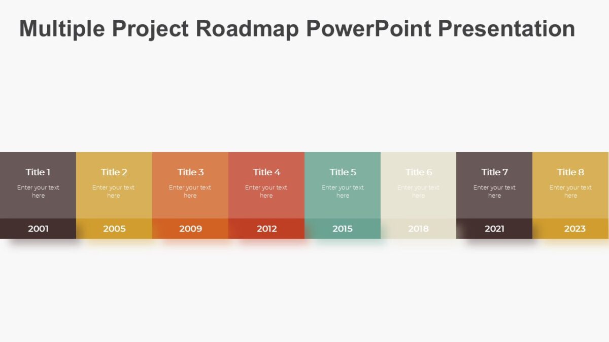 Multiple Project Roadmap PowerPoint Presentation - PPTUniverse