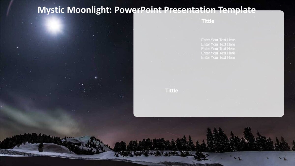 Mystic Moonlight PowerPoint Presentation Template : 100% Editable PPTx