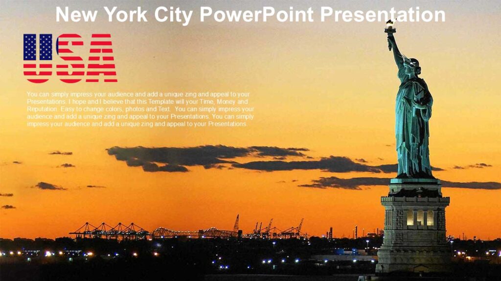 New York City PowerPoint Presentation : 100% Editable PPTx