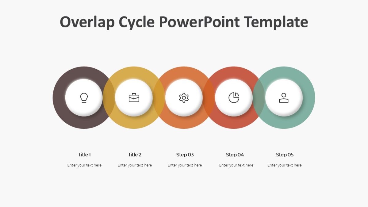 Overlap Cycle PowerPoint Template - PPTUniverse