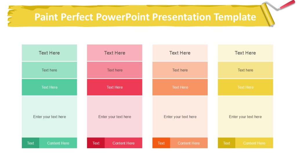 Paint Perfect PowerPoint Presentation Template : 100% Editable PPTx