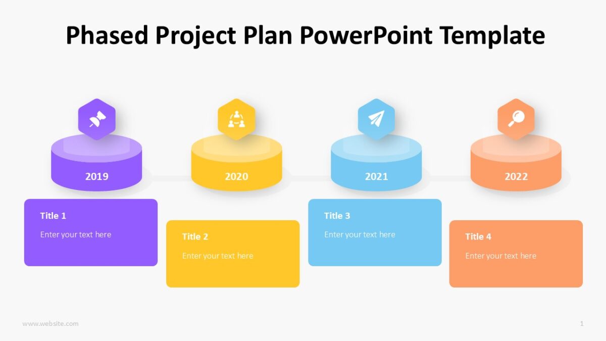 Phased Project Plan PowerPoint Template : 100% Editable PPTx