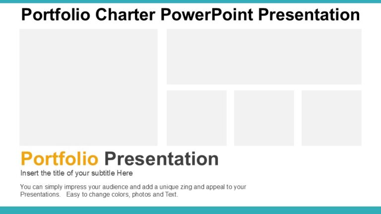 Portfolio Charter PowerPoint Presentation : 100% Editable PPTx