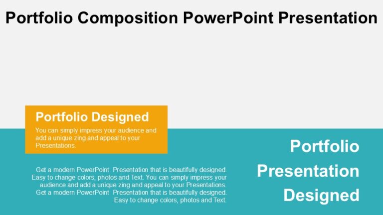 Portfolio Composition PowerPoint Presentation : 100% Editable PPTx